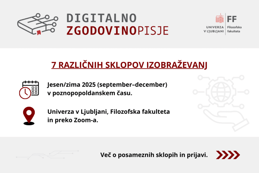 Usposabljanja Digitalno zgodovinopisje - Slovenska skupnost odprte znanosti